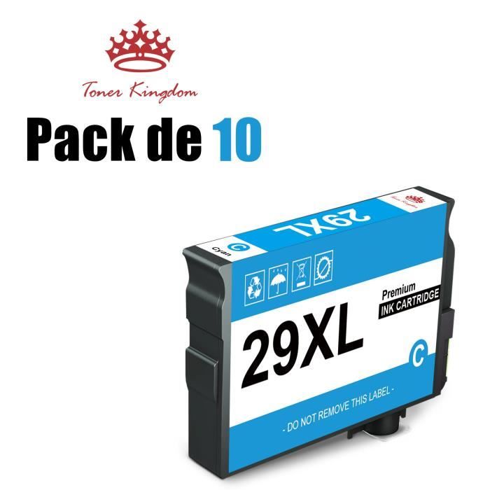TONER KINGDOM 10 PACKS Cyan Cartouche d'encre compatible pour Epson ...