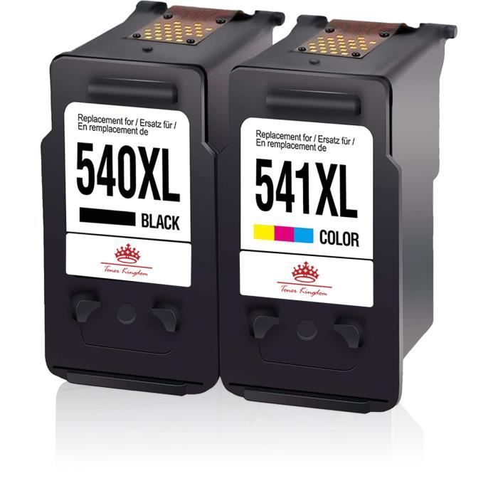 540 541 XL Cartouche d'encre Remanufacture 2 Pack pour Canon 540XL ...