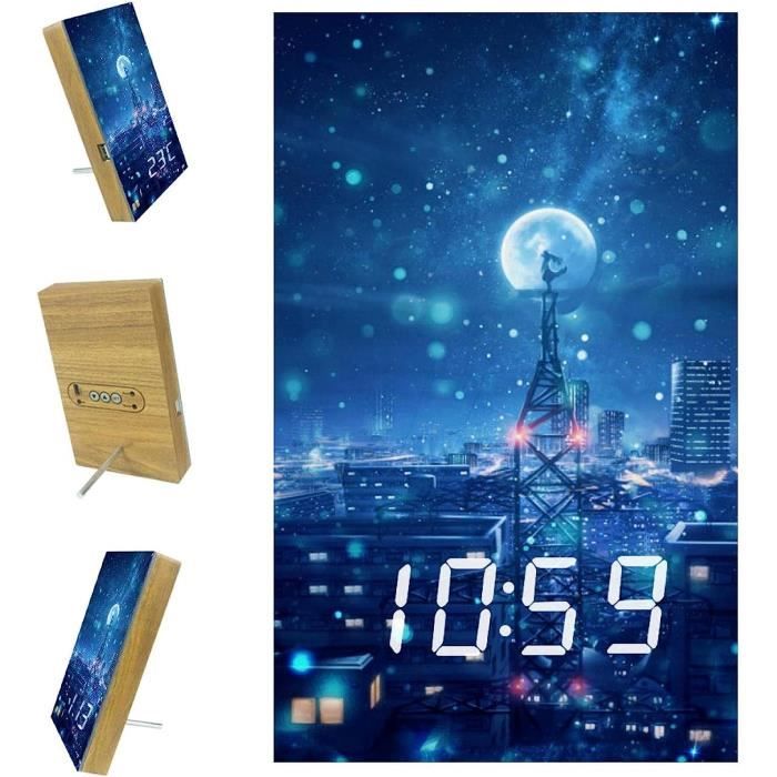 Fille Animée Réveils Numériques Pour Chambres Ports De Chargeur Usb ...