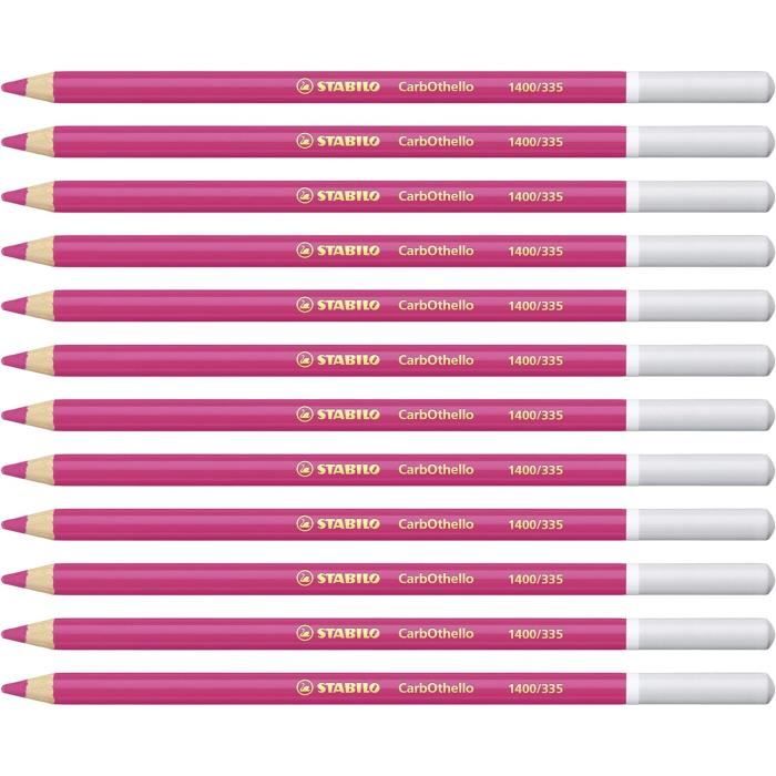 Lot De 12 Crayons De Couleur Fusain Pastel Carbothello Magenta[m1484 ...