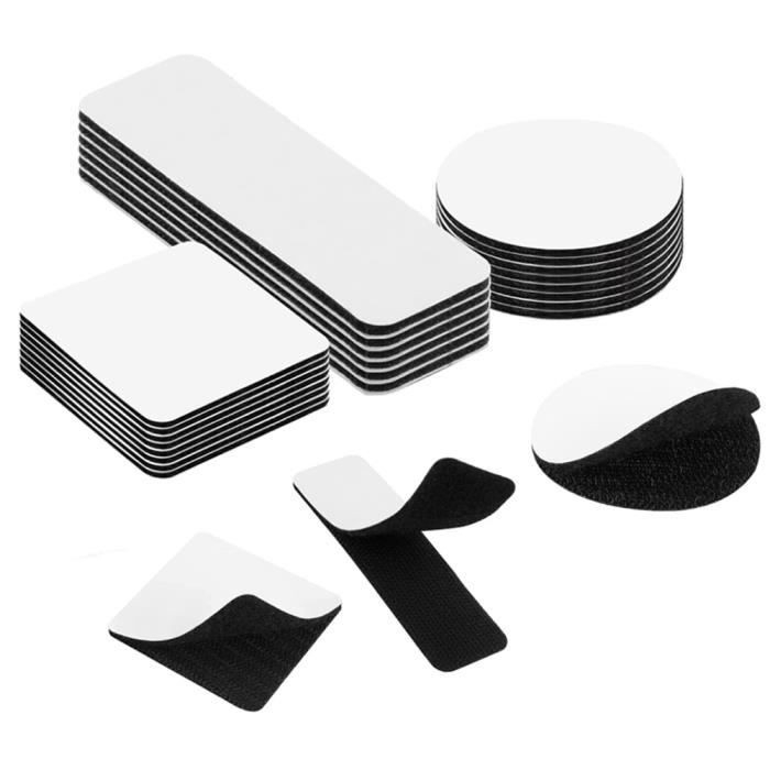 Bande Velcro Autocollant,WOVTE 24 Paires Scratch Adhésive Velcro Double ...