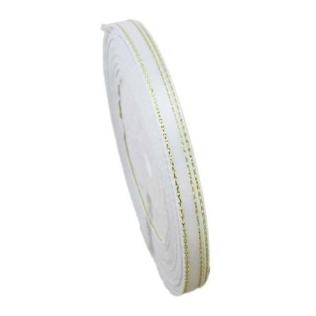 Ruban,WHITE-25mm--Ruban En Satin Doré, 25 Mètres-rouleau, Pour ...