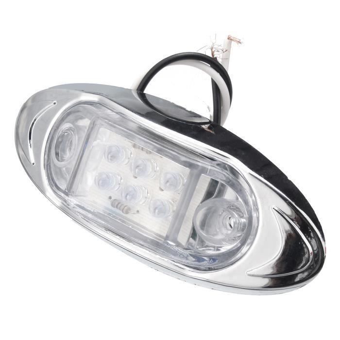Ywei 1 x Feux de Position Latéraux 12V LED Chrome Bezel Pour Camion ...