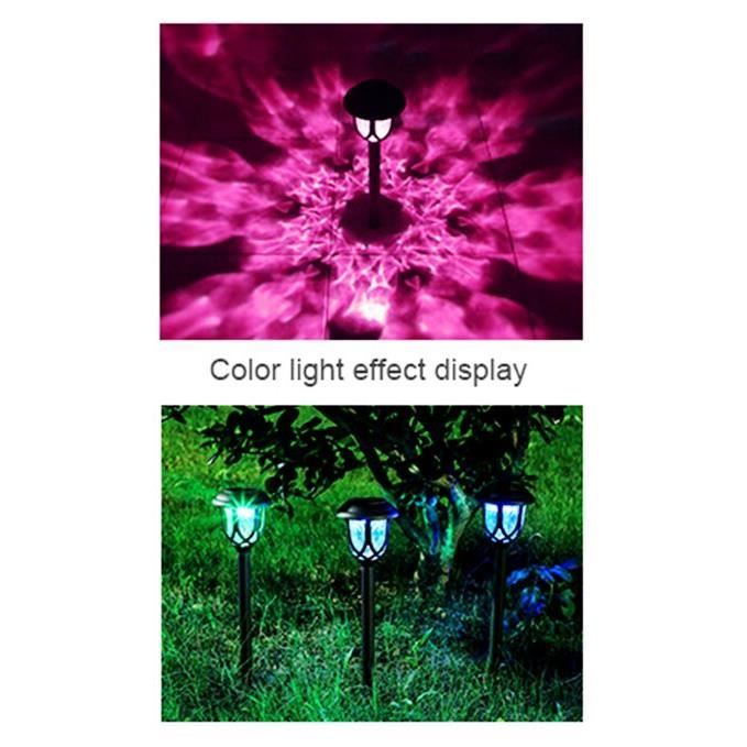 BORNE SOLAIRE ,Brown Colorful-6PCS--Lanterne LED imperméable à énergie ...