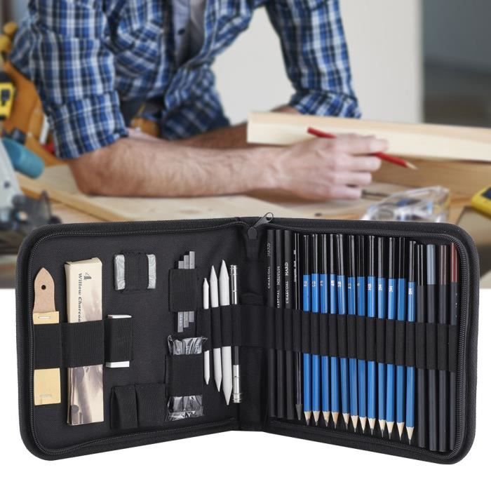 GUE Sketching Pencil Tools Set, 40pcs/Set Sketching Engineering Dessin ...