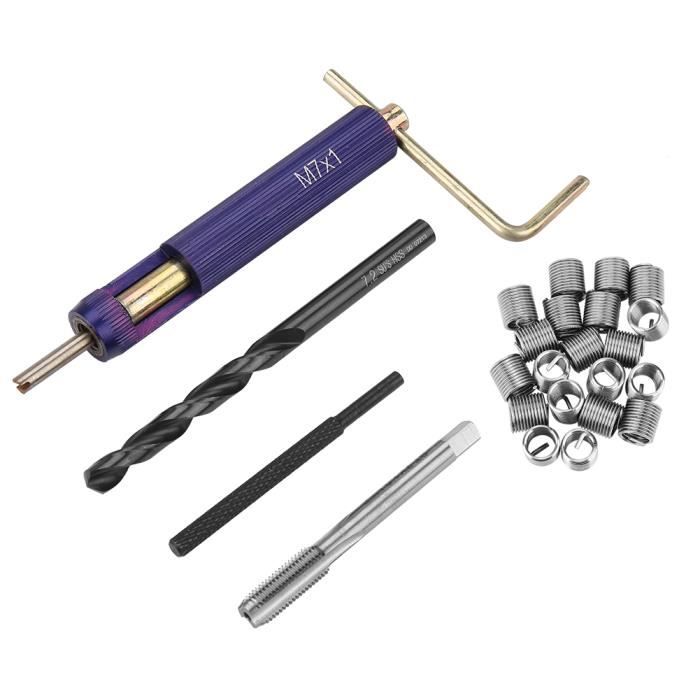 ZJCHAO Kit de réparation de filetage M7 * 1.0 Kit d'outils de ...