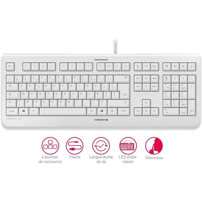 Kc 1000, Disposition Française, Clavier Azerty, Clavier Filaire, Blue ...