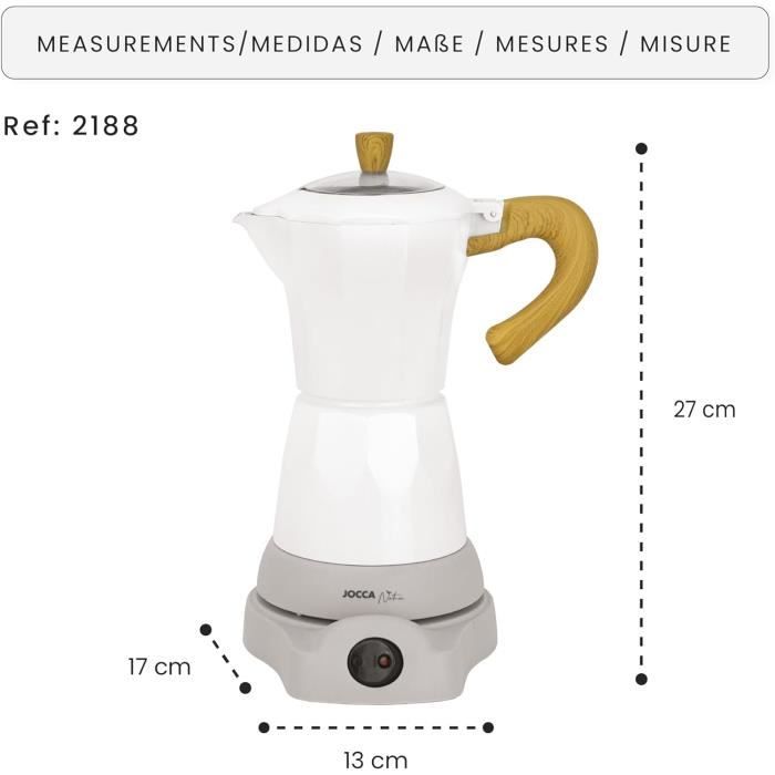 Cafetière Électrique Italienne Nature Line | 6 Tasses | Pichet Sans Fil ...
