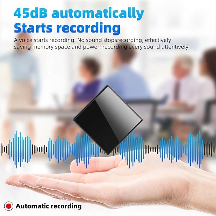 Mini Enregistreur Vocal 128Go, Triple Réduction de Bruit HD 3072 Kbps ...