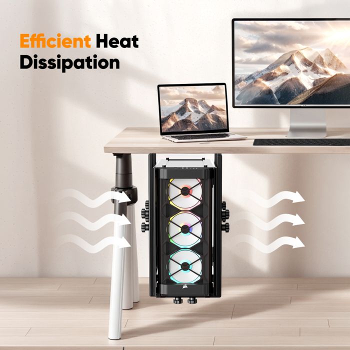 Support Tour PC sous Bureau,Support CPU Réglable pour Une Installation ...