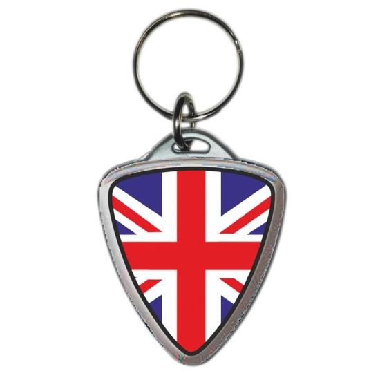 Porte-clé Moto Soft Kry Shield Drapeau Angleterre Base Argent ...