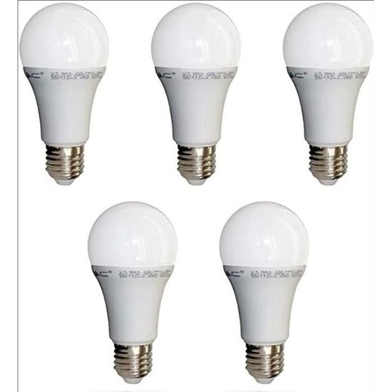 Ampoule Led – Douille E27 – Lumière Blanche Chaude 2 700 K - Lot De 5 ...