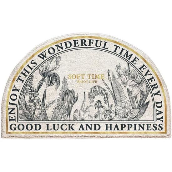 Tapis De Porte Demi-Rond, Treer Doux Antidérapant Tapis Entrée ...