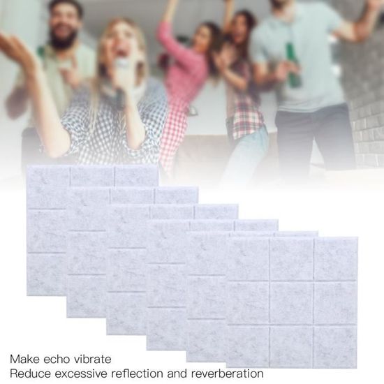 Panneau absorbant acoustique 6pcs Feutre d'Absorption Acoustique ...