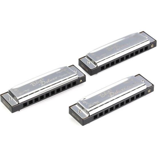 Fender© "Blues Deluxe" Harmonicas - 3-Pack - Incl. Case74 - Achat ...