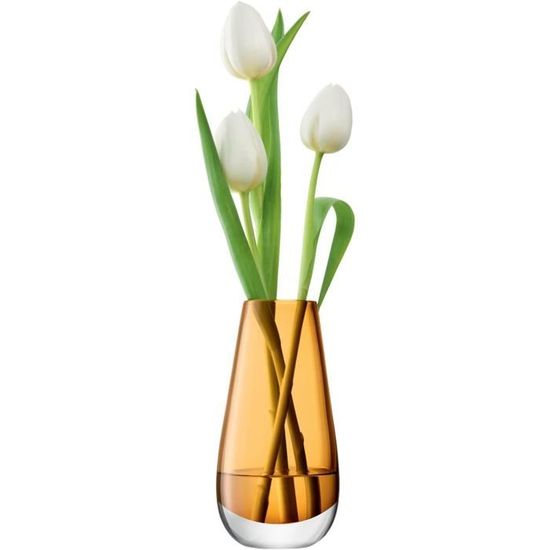 LSA FC08 Vase soliflore Flower, hauteur 14 cm, ambre425 - Cdiscount Maison