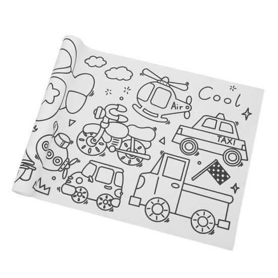 Rouleau de papier à colorier TMISHION - Motifs riches - Facile à coller ...