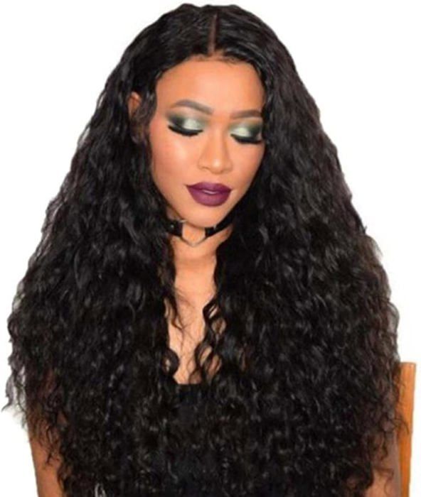 Noir Perruque Bresiliennes Afro Femme Naturelle Ondulé Bouclée Cheveux ...