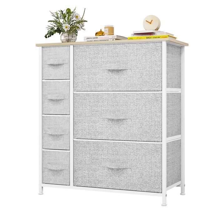 YITAHOME Commode Chambre - 7 Tiroirs en Tissu - Meuble de Rangement ...