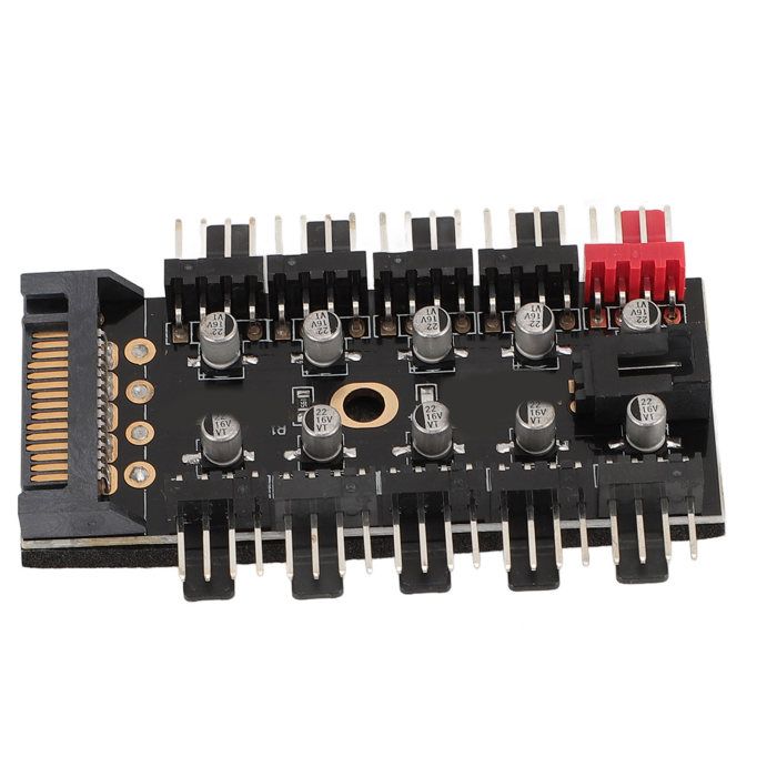 SURENHAP CHASSIS BAN HUB PC CHASSIS FAN HUB 10 PORT 12V 4 PIN FAN CPU ...