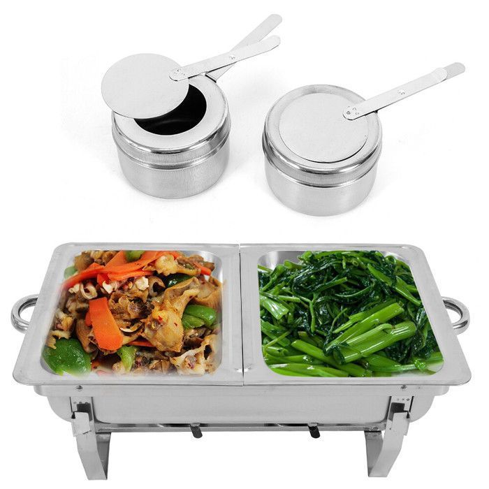 Chauffe de Buffet à 2 Compartiments - Plat de Chafing en Acier ...