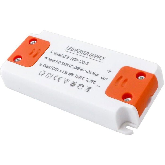 Driver LED 12V 1.5A 18W, transformateur 220–240V vers DC 12V ...