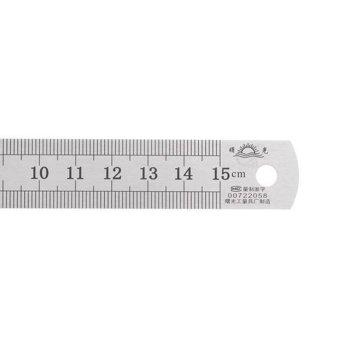 Sourcing map Inox Acier Règle 6" Longueur x 1-36" Épais x 3-4" Large ...