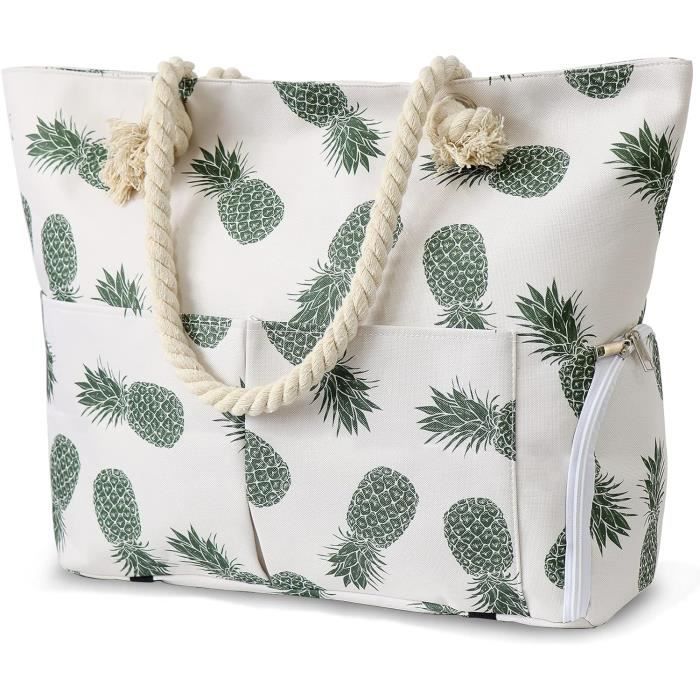 Sac De Plage En Toile Famille, 30L Grand Sac De Plage, The Tote Bag ...