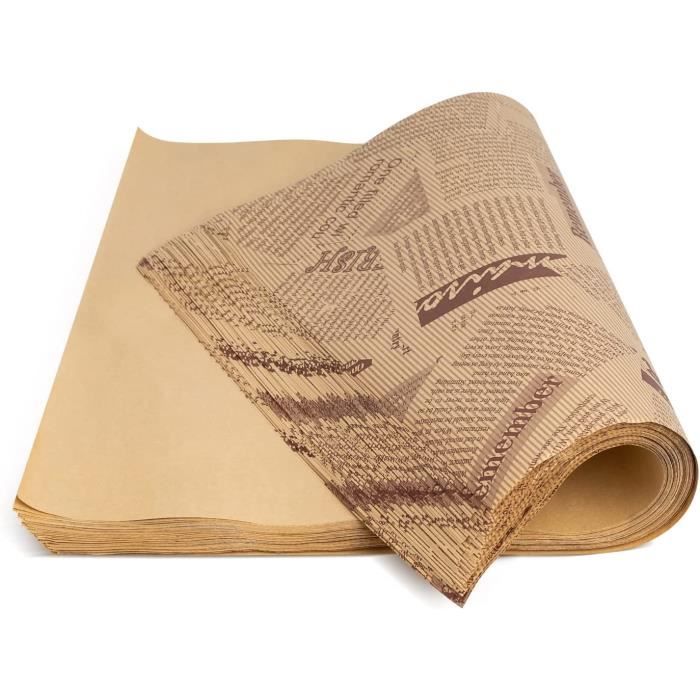 Papier D'Emballage Frites, 100 Feuilles de Papier d'Emballage ...
