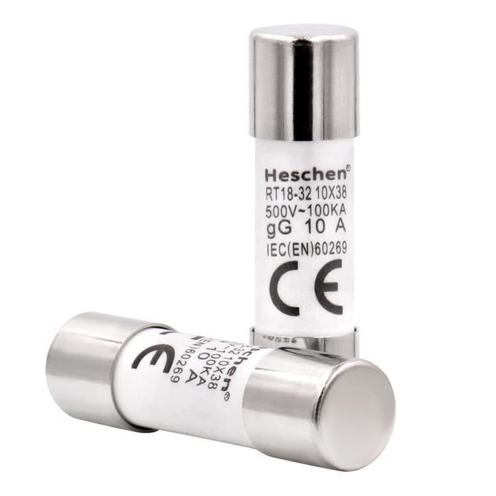 Tube cylindrique en céramique fusible Lien, Rt18-32 (RO15), 10 * 38 mm ...