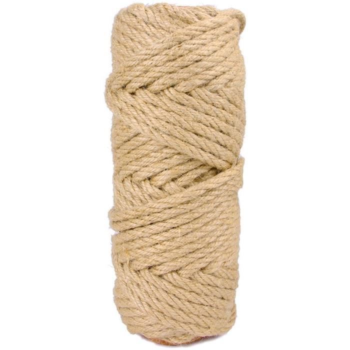 Corde 50m Naturel Jute Corde Twine Corde Twisted Cordon Macrame String ...