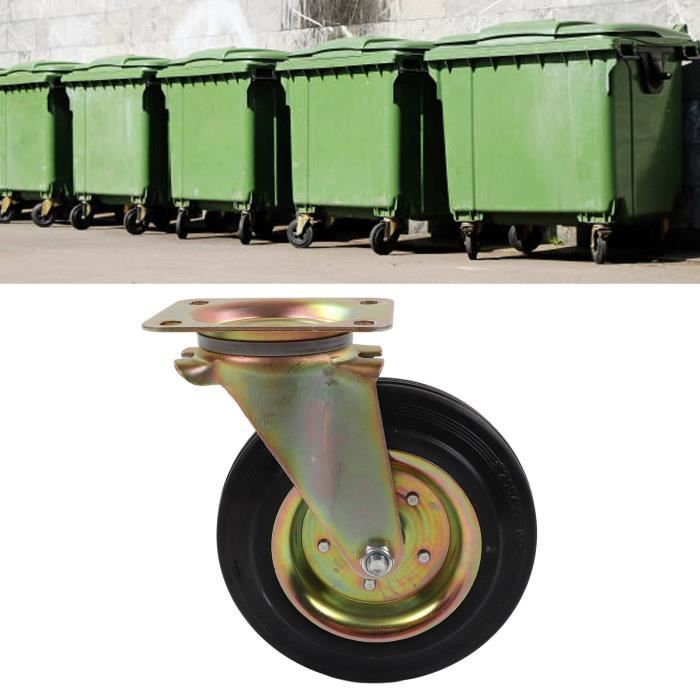 MOH-roue de chariot Roulette Pivotante 8 Pouces Moyeu en Alliage ...