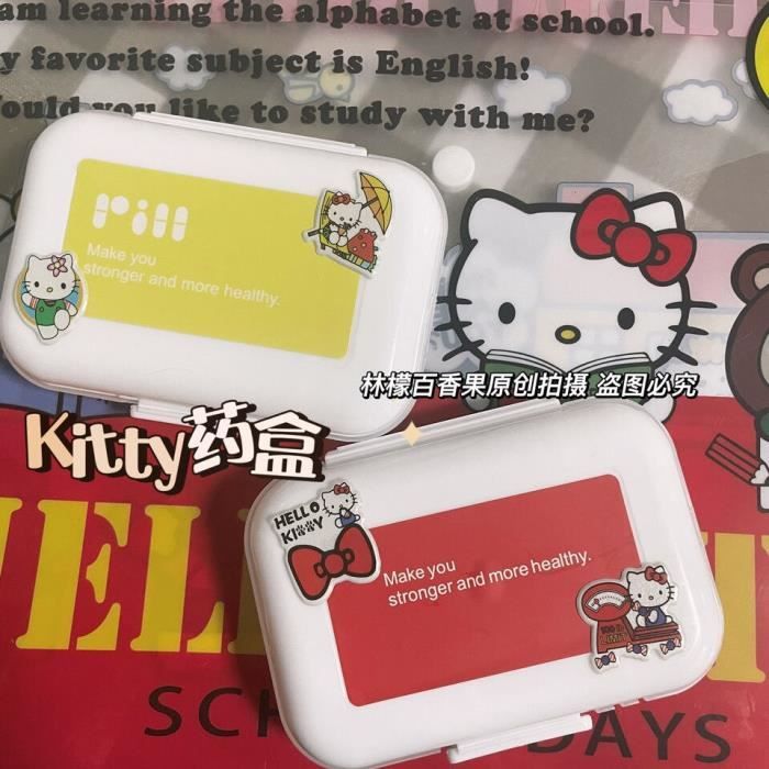 Voiture Electrique YVOJ6 Hello Kitty Pill Box Lettres Imprimé Cartoon ... Voiture Electrique YVOJ6 Hello Kitty Pill Box Lettres Imprimé Cartoon ...
