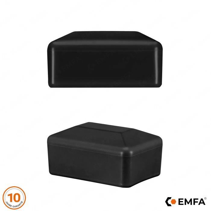 Capuchon pour poteau rectangulaire 60x80 mm - Noir - 50 pièces ...