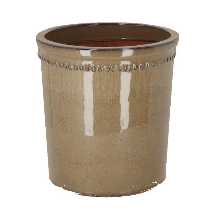 Pot de fleur rond - ESSCHERT'S GARDEN - Taupe - D 25 cm - H 25 cm ...