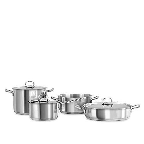 INOXPRAN Inoxprestige Batterie de Cuisine-7 Pièces-Inox-Argent ...