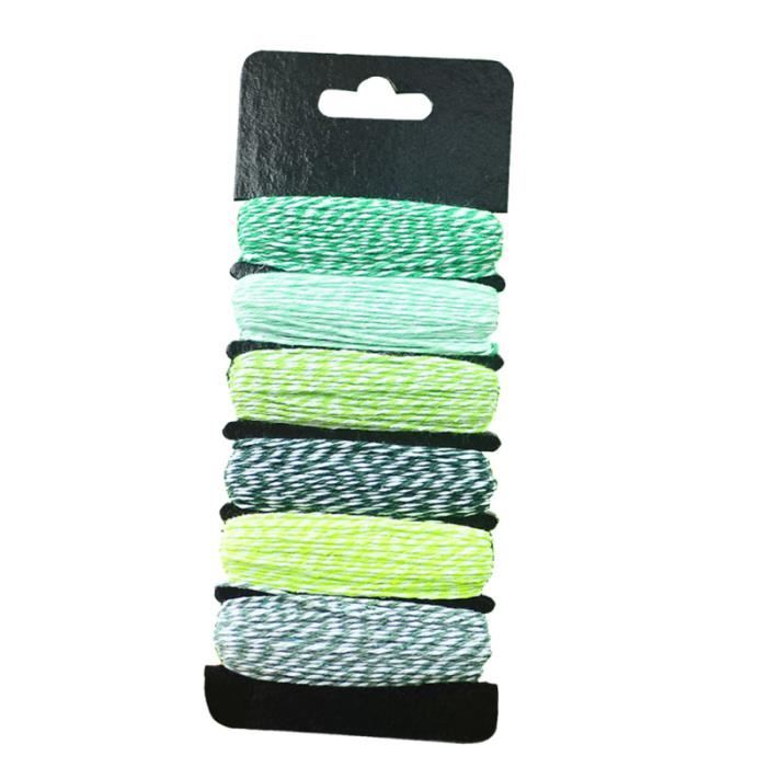 6 Pcs 7.5M Ficelle Colorée Cadeau DIY D'emballage En Coton Naturel pour ...