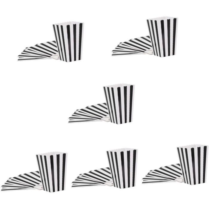 Boîtes De 144 Pièces Boîtes De Pop-Corn Pour Machine À Popcorn Noir Et ...