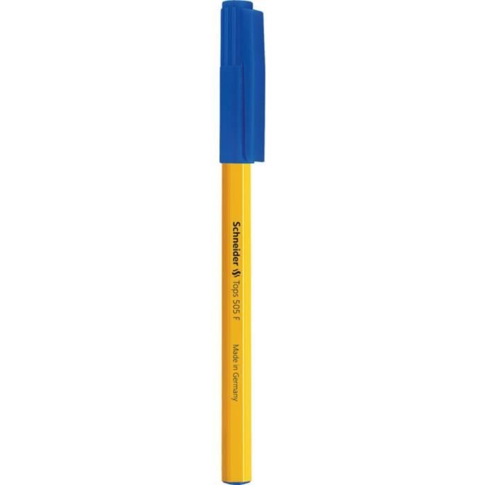 Stylo à bille - SCHNEIDER - 505 - Couleur bleu - Pointe fine - Écriture ...
