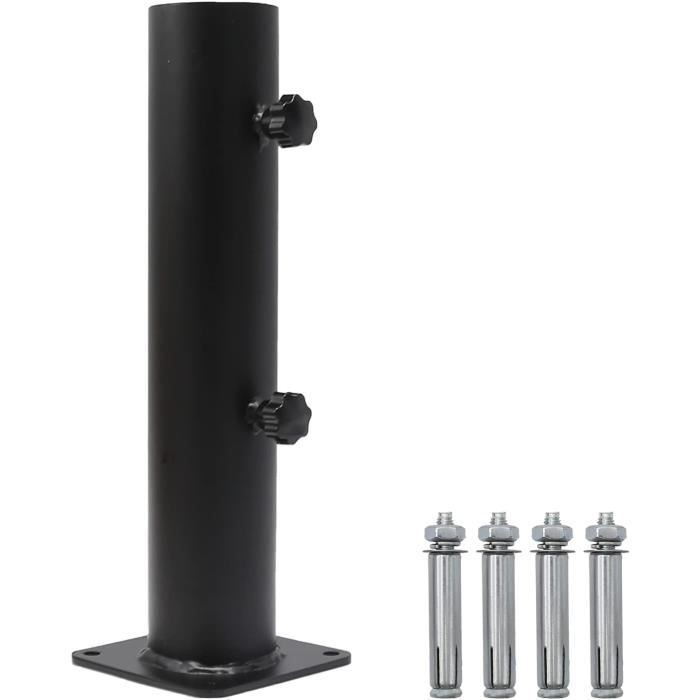 Support de parasol de terrasse carré - Support de parasol extérieur - Double bouton rotatif ...