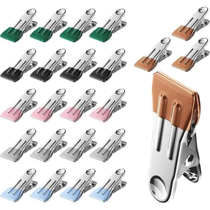 24 Pcs Pince à Linge Inox, Pince à Linge Coupe Vent, Pinces à Linge ...