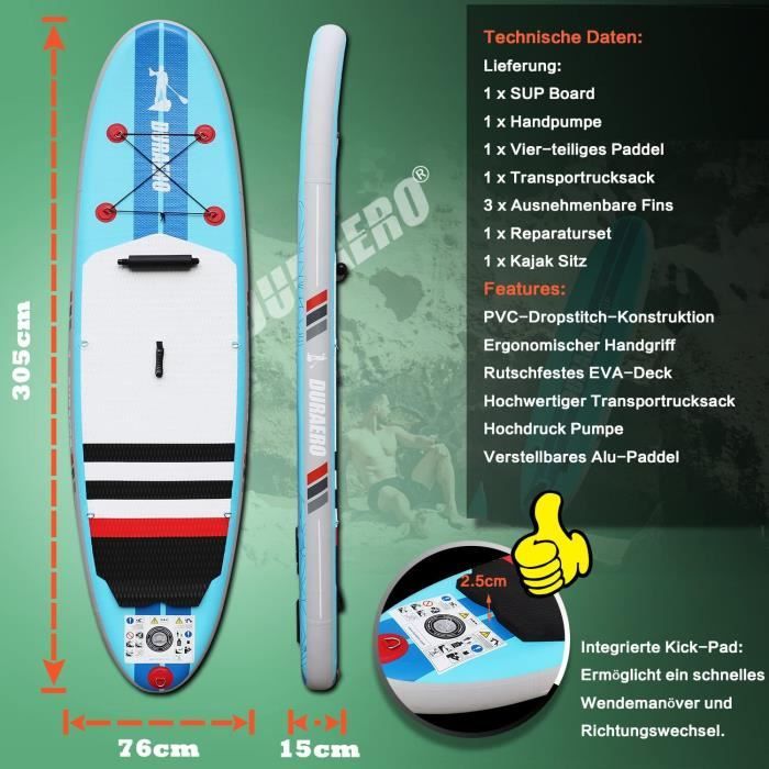 Ensemble de Sup Board Gonflable Stand Up Paddle Board Premium Surfboard ...