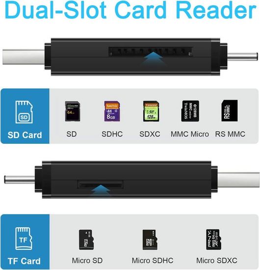 USB Type C Lecteur de Cartes SD, Micro USB OTG et Lecteur de Carte ...