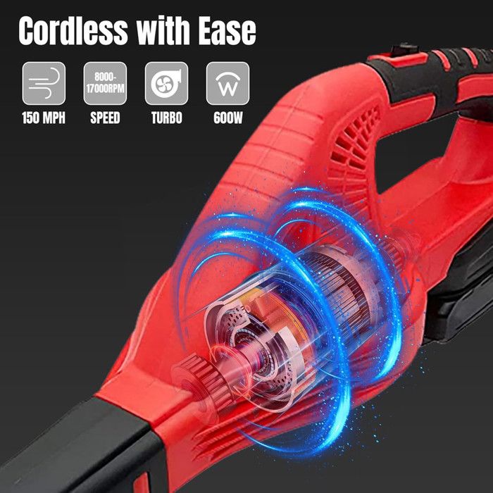 Souffleur De Feuilles A Batterie 21V - 210 km/h Vitesse Maximale - 2 ...