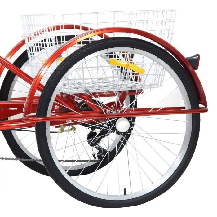 Tricycle Adulte 24" 6 Vitesses 3 Roues Vélos Tricycle Adulte & Léger ...