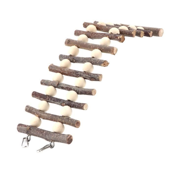 Dioche échelle de perroquets Hamster échelle en bois pliable échelle d ...