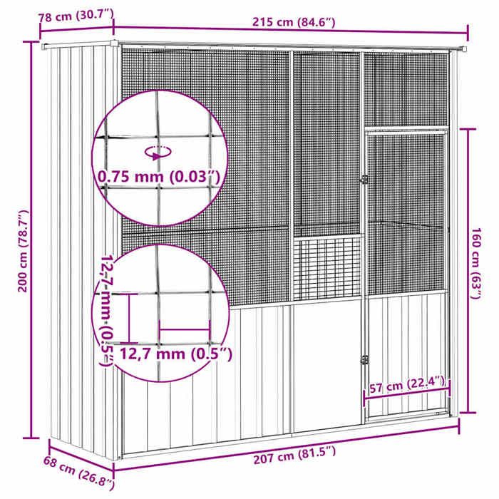 Volière pour Canaries Perroquet MVS - Cage à oisea - MODERNE Cage à ...