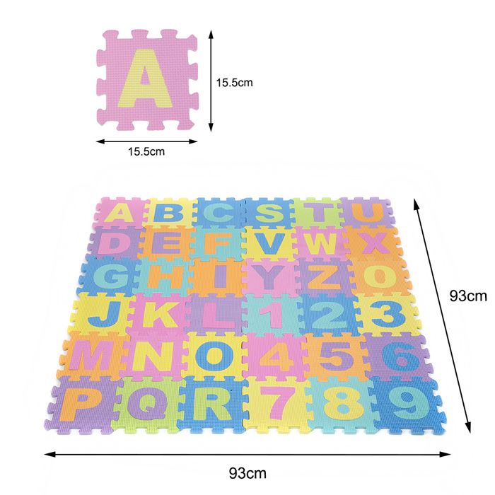KEDIA Tapis de sol puzzle en mousse EVA pour enfants, 15.5*15.5cm ...