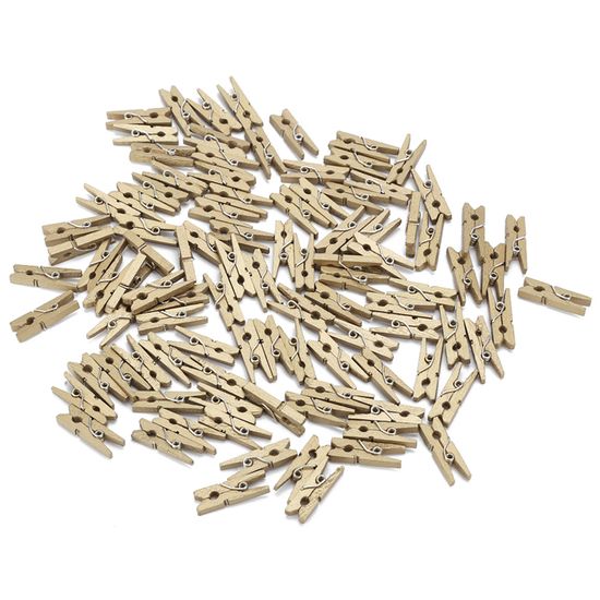 Mini pince photo en bois - Non spécifié - 2,5 x 0,7 cm - Doré ...
