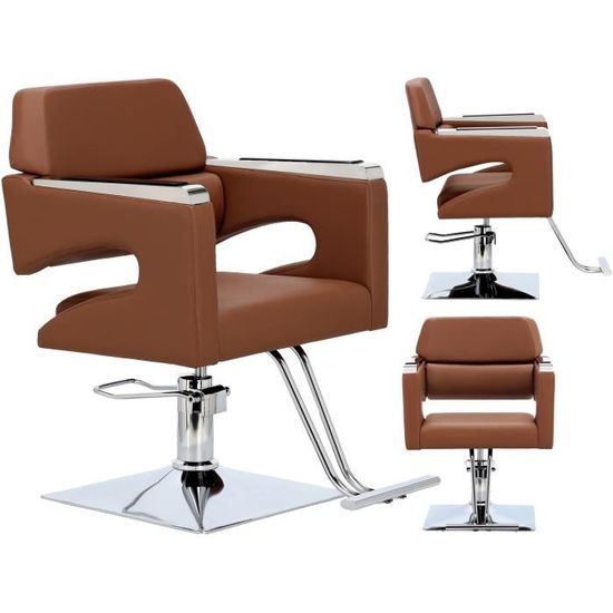 Chaise de coiffure Gaja pivotante hydraulique pour barbier et salon de ...